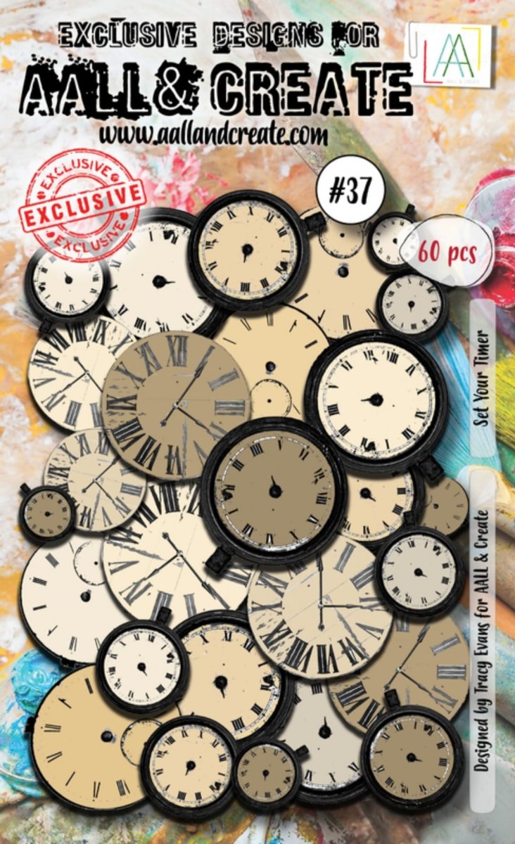 SET YOUR TIMER clock die cuts 37 from AALL & Create