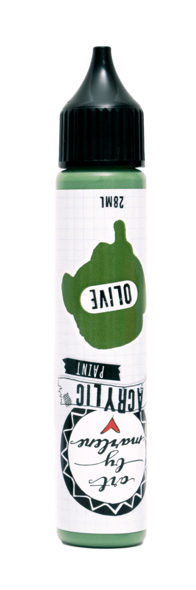 OLIVE GREEN Essentials Acrylic Paint 28 ml - Olivgrön akrylfärg från ...