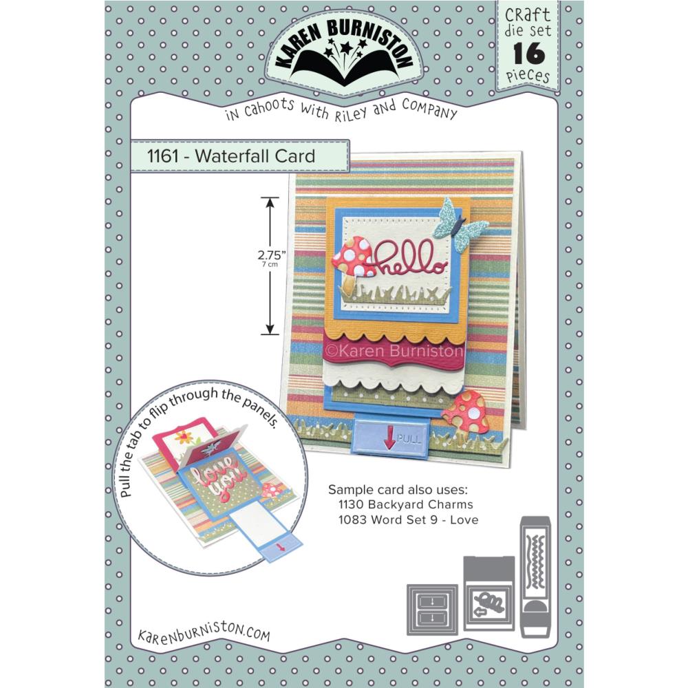 Waterfall card die set 1161 - Stansmallar för att göra vattenfallskort ...