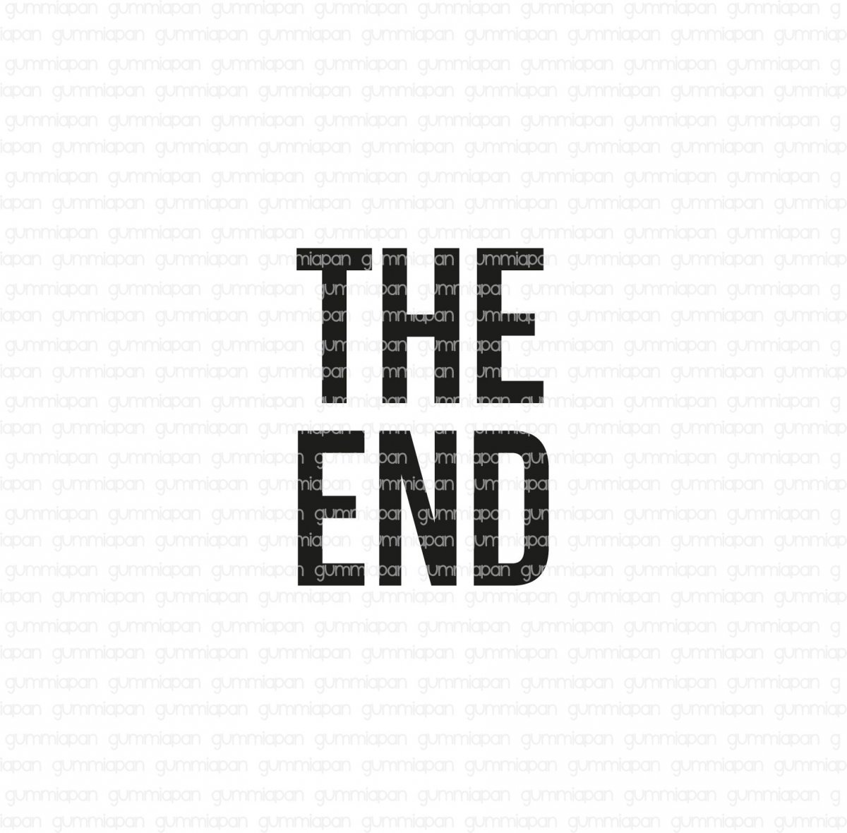 The end rubber stamp from Gummiapan 1,9x2,6 cm